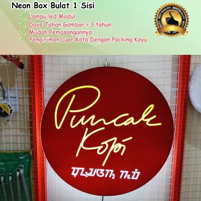 Jual Neon Box Bulat 1 Sisi 30 Cm | Shopee Indonesia