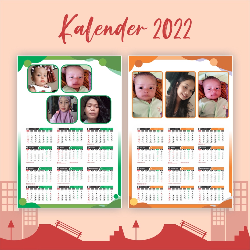 Jual Kalender Dinding 2022 (Bisa Pakai Foto) | Shopee Indonesia