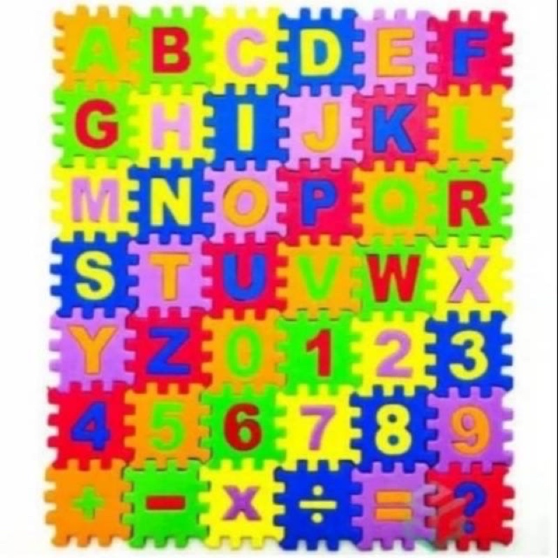 Jual LILOMILO Puzzle huruf angka anak sponge eva size kecil/ mainan ...