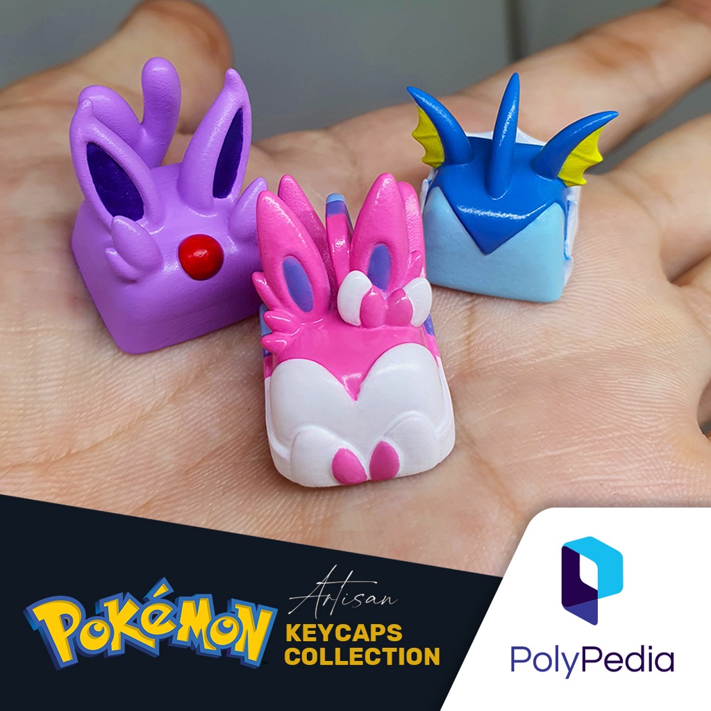 Jual Pokemon Espeon Sylveon Vaporeon Artisan Keycap / Keycaps | Shopee ...