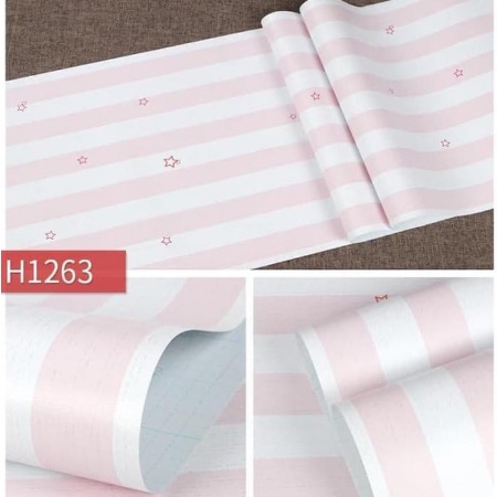 Jual Wallpaper Salur Pink Motif Bintang 1roll. | Shopee Indonesia