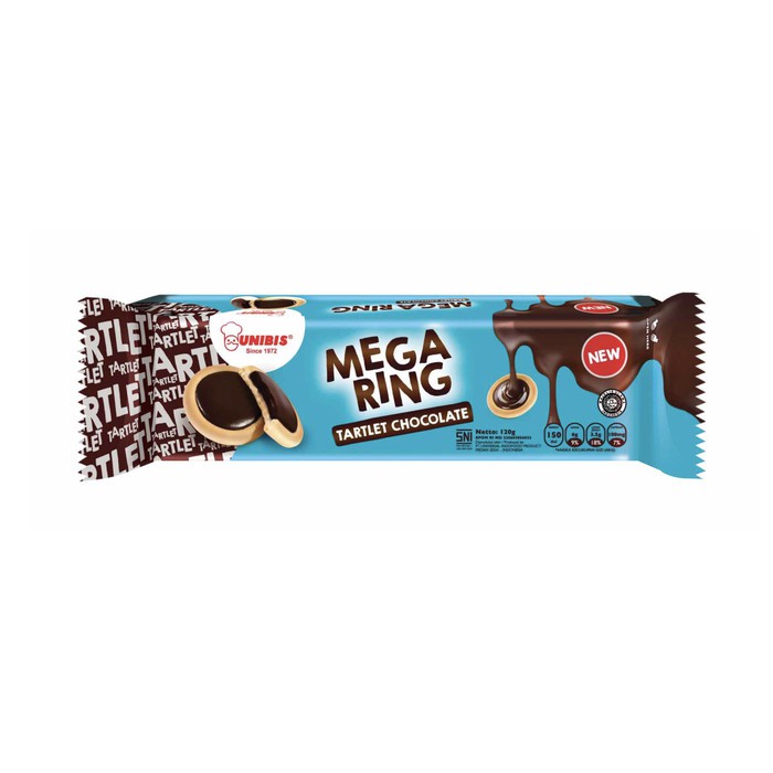 Jual Unibis Mega Ring Tartlet Chocolate 120 gr - Biskuit Unibis Mega ...