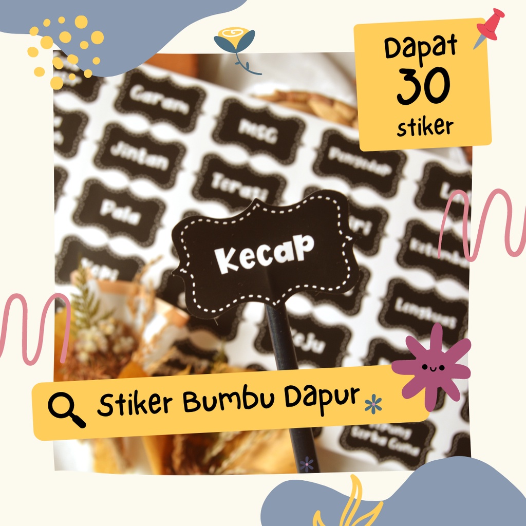 Jual [Ly] Label Stiker Bumbu Dapur Waterproof Berkualitas | Shopee ...