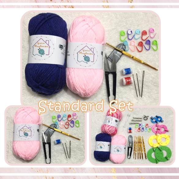 Jual Starter Kit Crochet Paket merajut pemula set peralatan rajut paket ...
