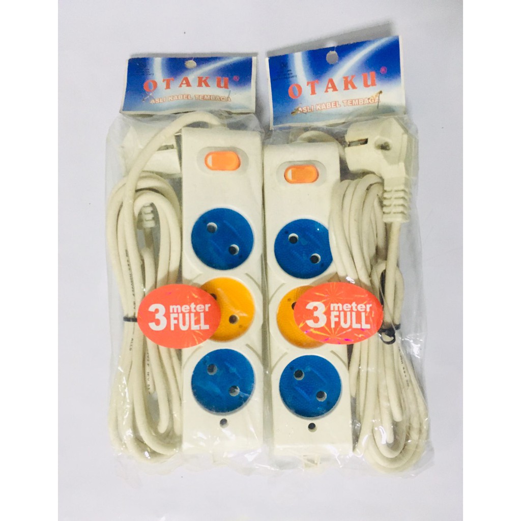 Jual TERMINAL STOP KONTAK 3 LUBANG PLUS KABEL 3M SIAP PAKAI COLOKAN ...
