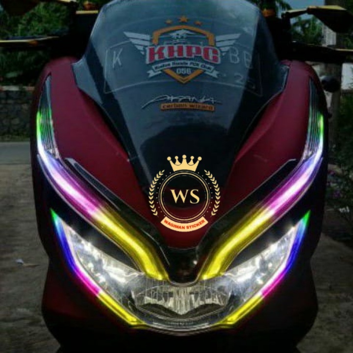 Jual Stiker Alis PCX 150 Tema RGB Pelangi / Sticker Lampu Alis Motor ...