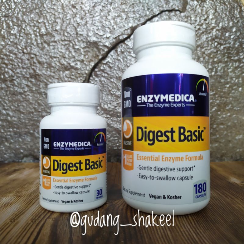 Jual Enzymedica Digest Basic Essential Enzyme Formula 30 / 90 / 180 Capsules | Shopee Indonesia