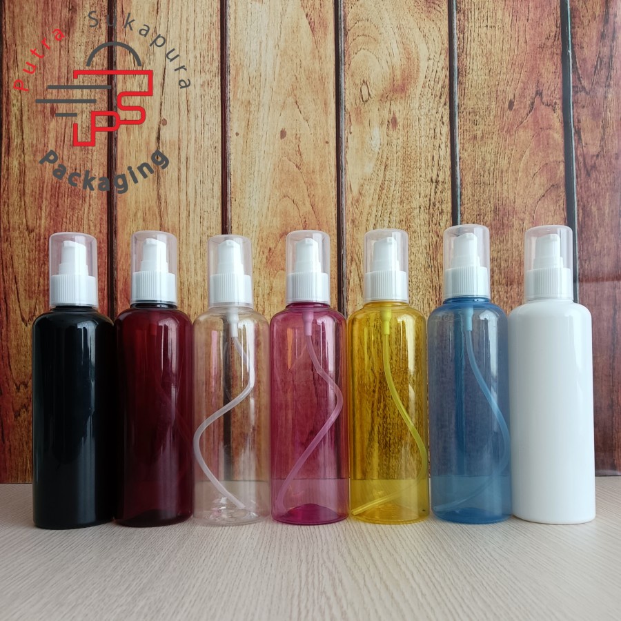 Jual botol treatment pump 250ml/botol plastik 250 ml - treatment pump fullcap putih neck 24 ...