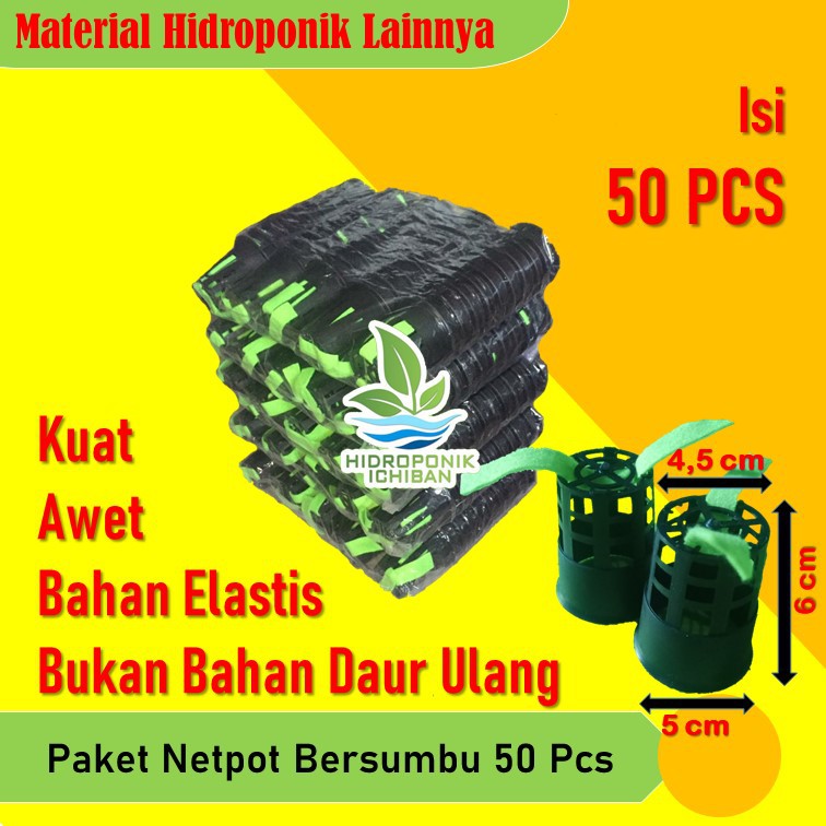 Jual Paket NETPOT Net Pot Hidroponik Panjang 6 cm Bersumbu Flanel Isi ...