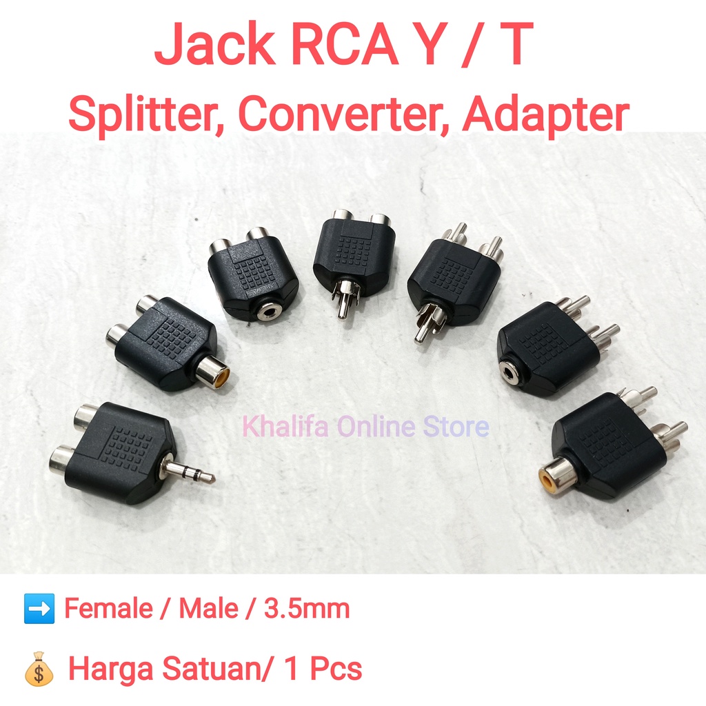 Jual Jack Jek Colokan Mini Splitter Sepliter Pembagi Cabang T Y Converter Konverter Connector ...