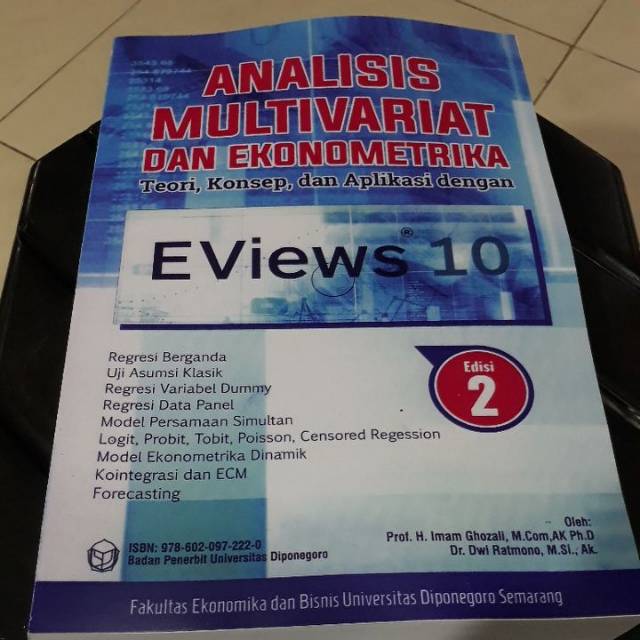 Jual JUAL BUKU ANALISIS MULTIVARIAT DAN EKONOMETRIKA TEORI KONSEP APLIKASI EVIEWS 10 IMAM ...
