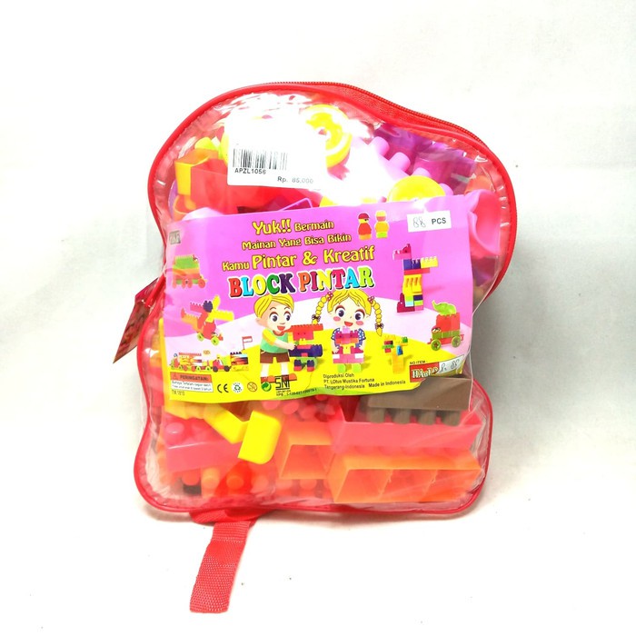 Jual Mainan Anak Edukasi Hanlo Block Isi 80 pcs Warna Hanlo 8288 /8380 ...