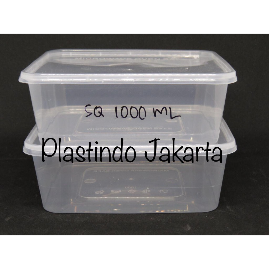 Jual Pcs Thinwall Square Sq 1000 1500 Ml Food Container Box Tempat