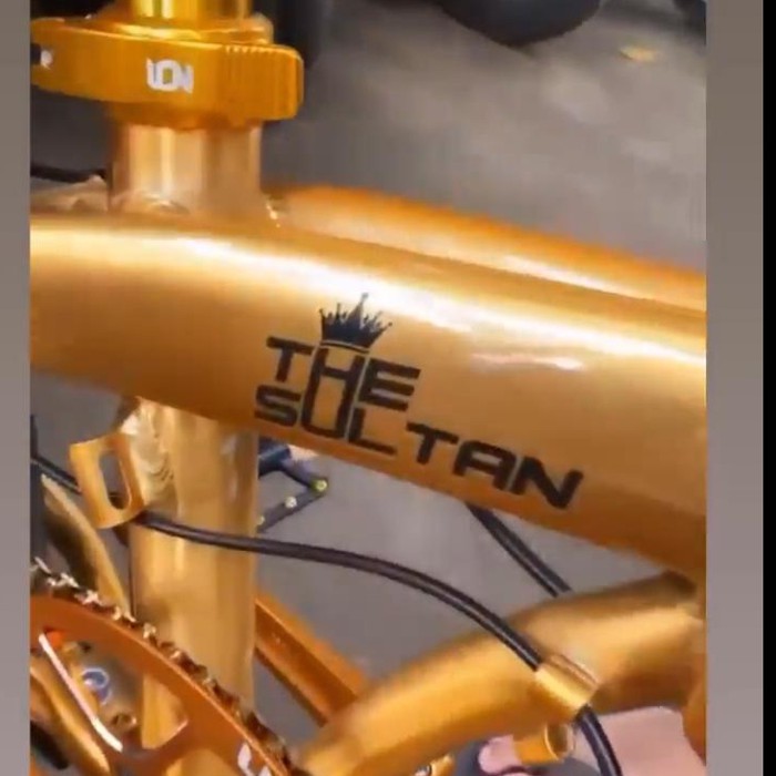 Jual CUTTING STICKER FRAME SEPEDA THE SULTAN ELEMENT ECOSMO GOLD ...