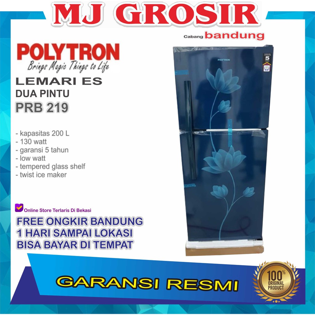 Jual KULKAS POLYTRON PRB 219 LEMARI ES 2 PINTU PRB219 PRB 219 | Shopee ...