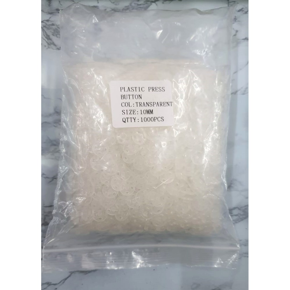 Jual Kancing Jepret 10mm Transparan Plastik isi 1000pcs | Shopee Indonesia
