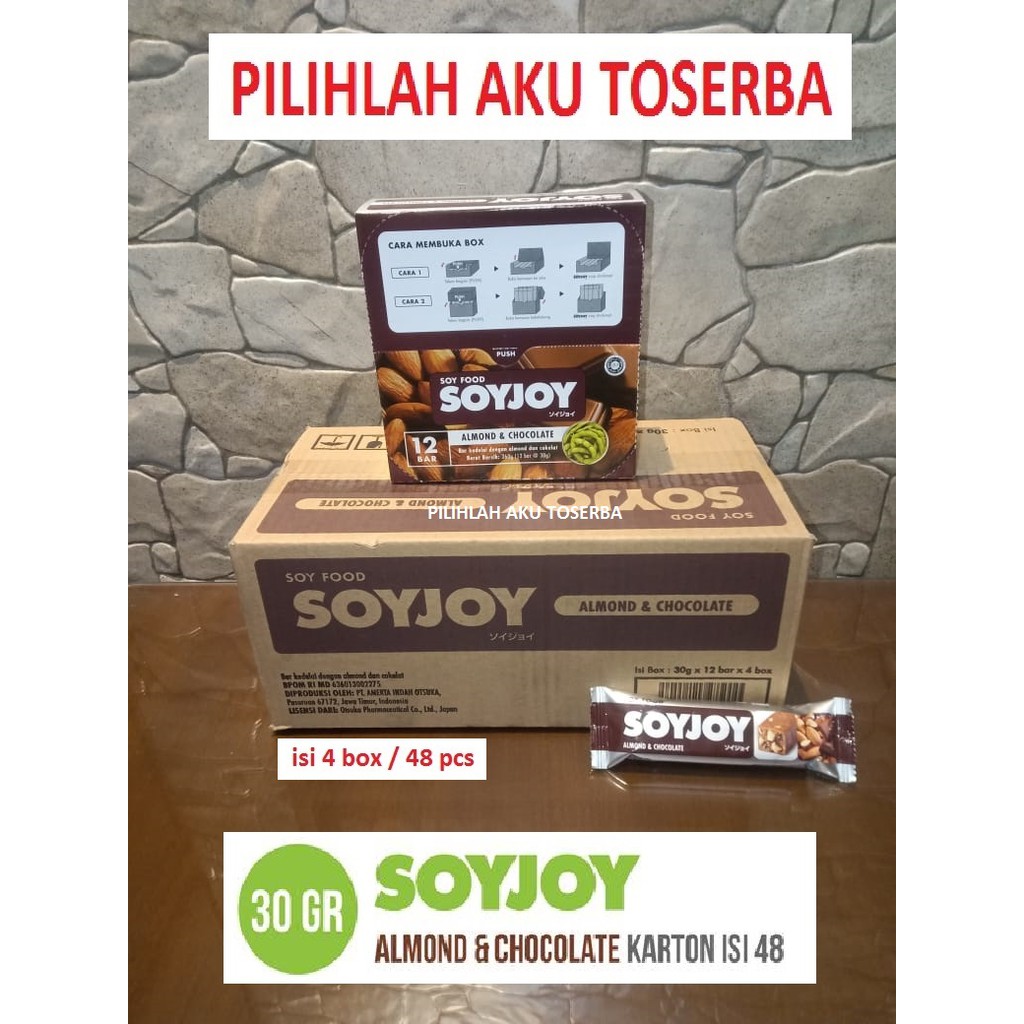 Jual SOYJOY ALMOND & CHOCOLATE 30 gr - (HARGA 1 KARTON ISI 4 BOX / 48 pcs) | Shopee Indonesia