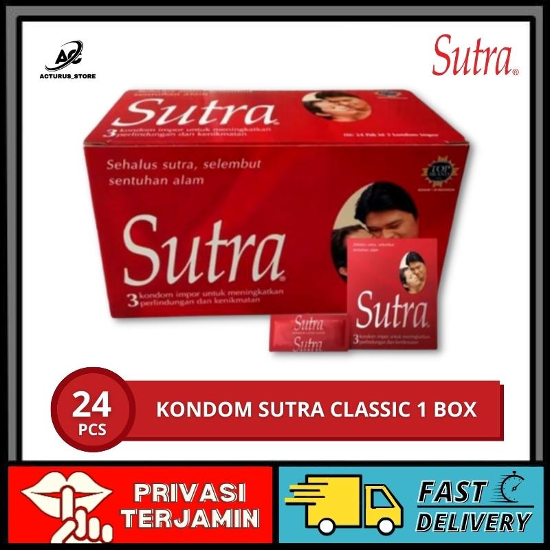 Jual 1 Box Kondom Sutra Merah isi 3's / 1 Kotak isi 24 pcs / Kondom Tipis Sutra / Kondom Classic ...