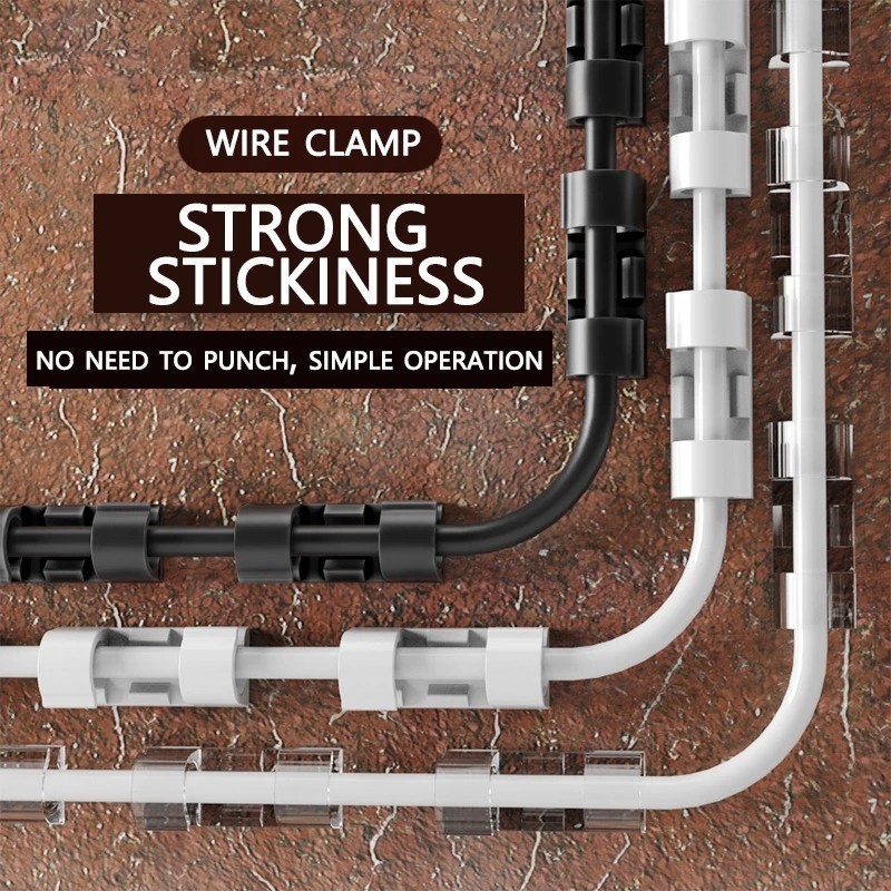 Jual KLIP KABEL ORGANIZER Cable Clip For Charger Wire Klem Kabel Tembok ...