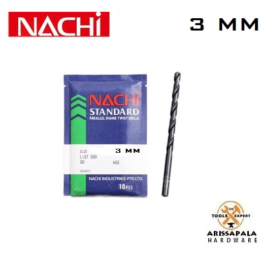 Jual MATA BOR NACHI MATA BOR BESI 3 MM ORIGINAL HSS DRILL NACHI ASLI 3MM | Shopee Indonesia