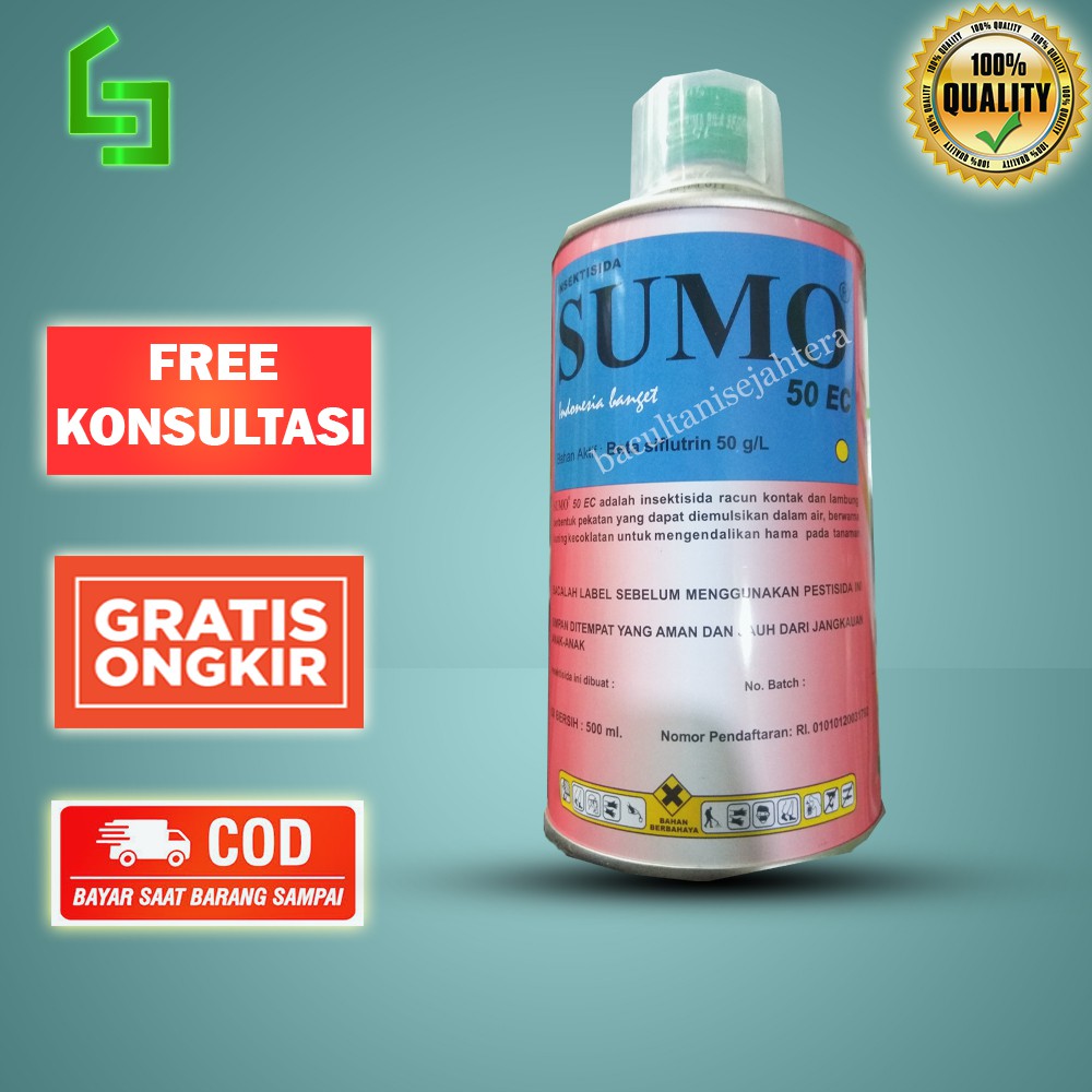 Jual SUMO 50 EC 1 liter 1 L INSEKTISIDA pembasmi belalang ulat grayak kutu daun | Shopee Indonesia