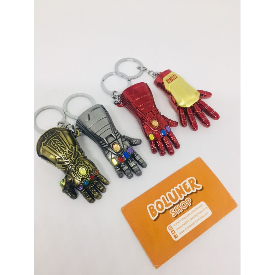Jual Gantungan kunci Besi tangan Thanos Gaunlet Keychain Marvel ...