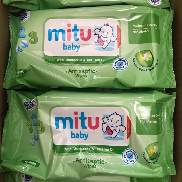 Jual Mitu Baby Tissue Basah Antiseptik 50pcs | Shopee Indonesia