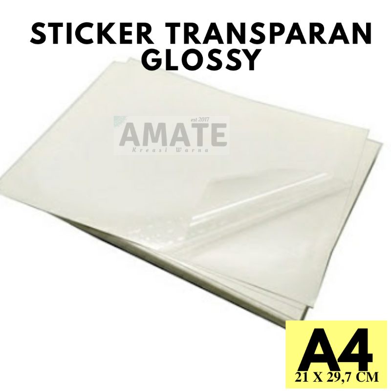 Jual Stiker Transparan Bening A4 Laminasi (Satuan) - Transparant Paper ...