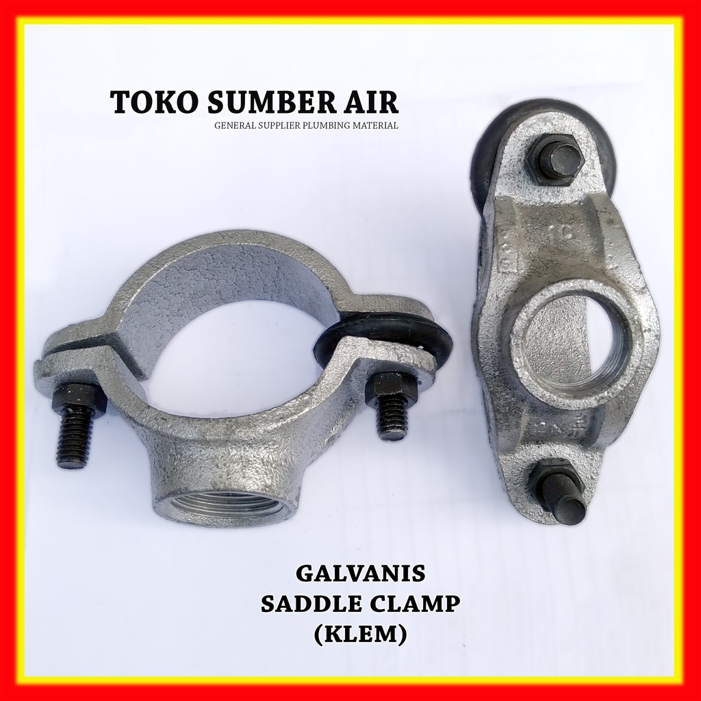 Jual GALVANIS SADDLE CLAMP UKURAN 2 X 1 INCHI - KLEM BESI | Shopee ...