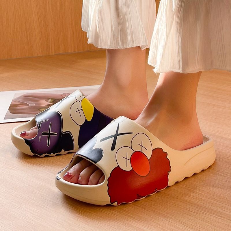 Jual Sandal Yeezy Slide PREMIUM ELMO KAWS X KARAKTER Korea Sendal pria ...