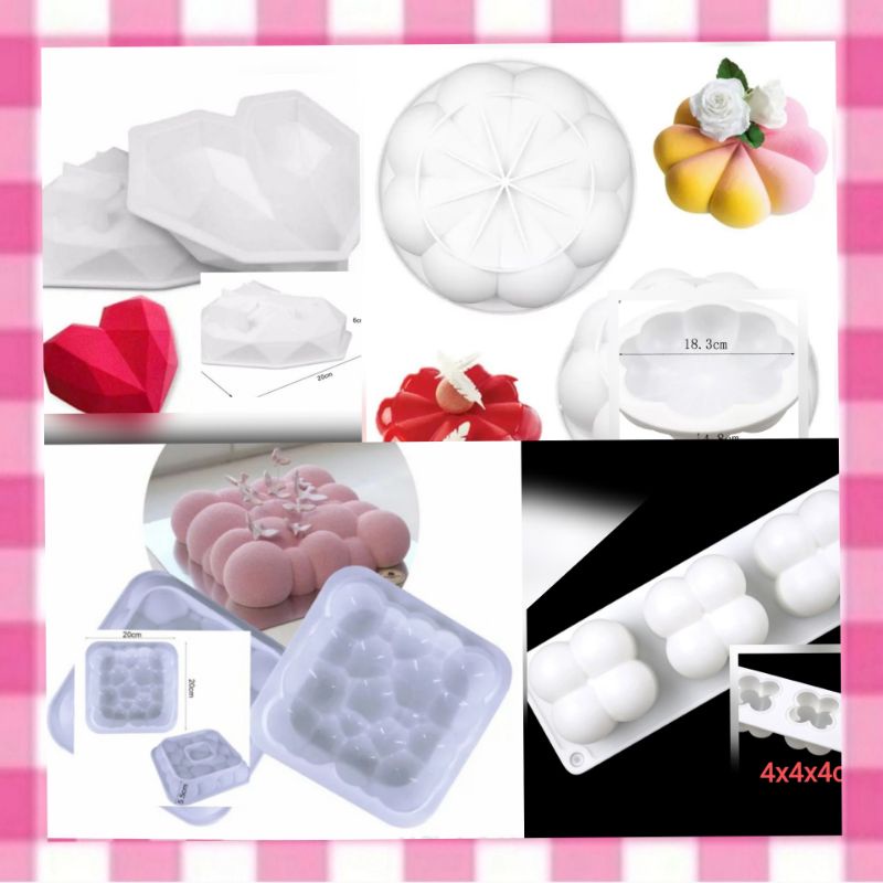 Jual Loyang Silikon 3D entremet cetakan mousse mirror pinata cake ...
