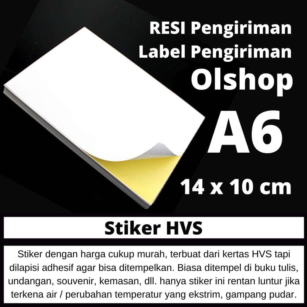 Jual Kertas Resi Pengiriman / Stiker Label Resi Pengiriman | Shopee ...