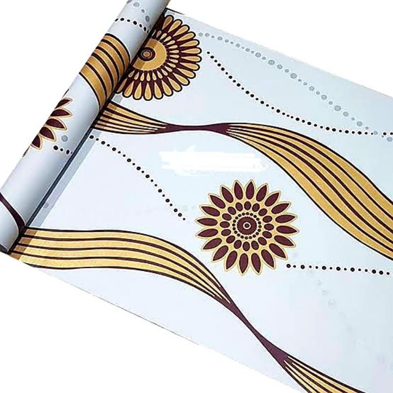 Jual Baru Murah Wallpaper Sticker Dinding Putih Garis Cakra Hitam ...