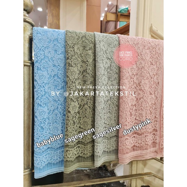 Jual [ 443 ] BRUKAT BROKAT LACE PANEL SEMI FRANCIS CORD ( 2.5meter x 1 ...