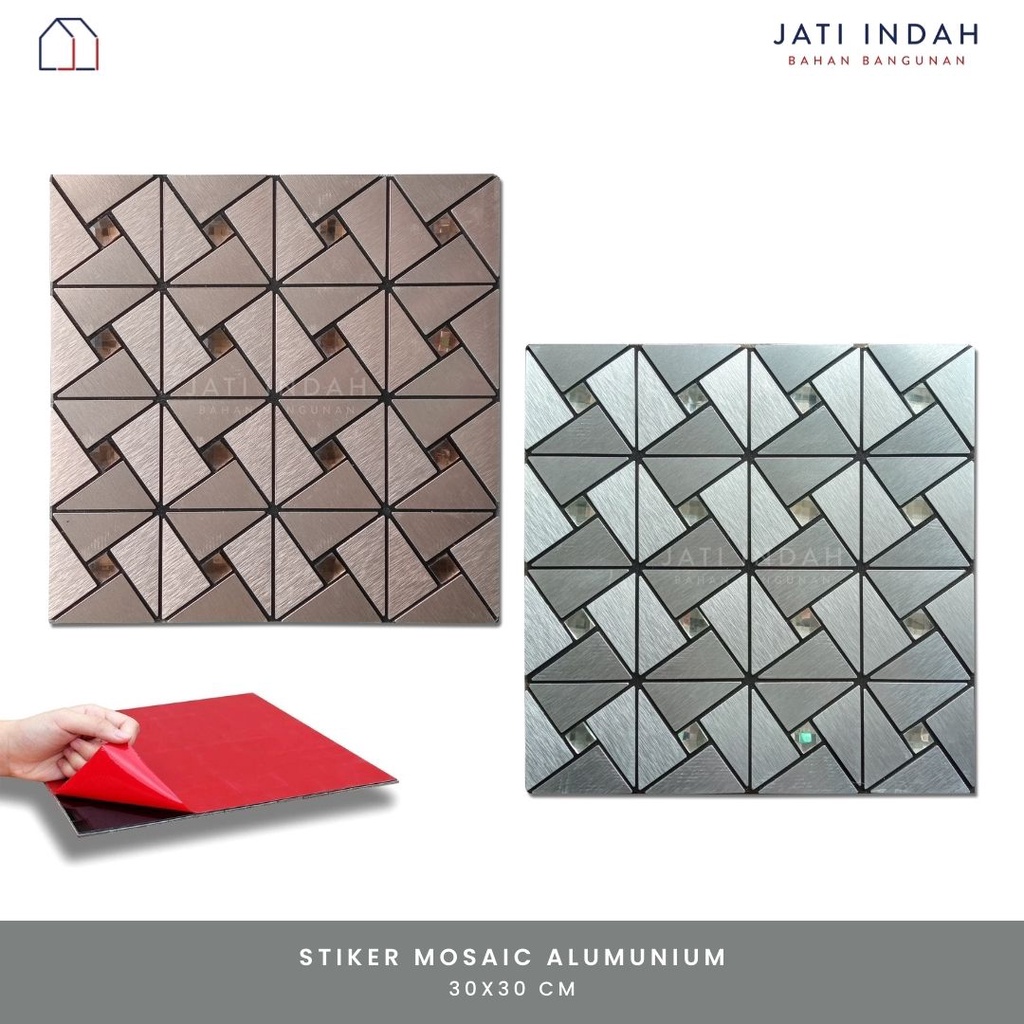 Jual Stiker Mosaik Aluminium 30x30cm / Sticker Mosaic Dinding ...