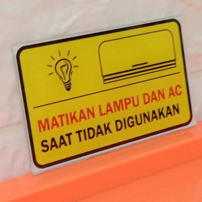 Jual Sign Sticker Rambu Matikan Lampu Dan Ac Stiker Matikan Lampu Shopee Indonesia