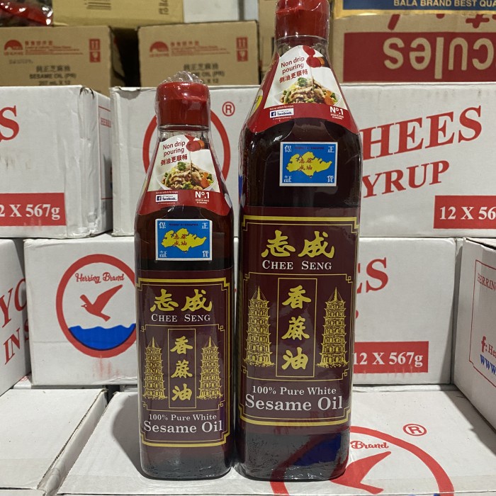 Jual Minyak Wijen Pagoda Chee Seng 750ml Sesame Oil Pure White | Shopee ...