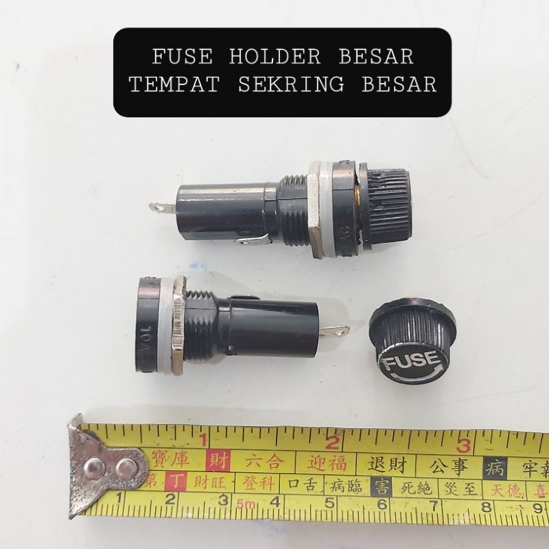 Jual Fuse Holder KACA BESAR Tempat Sekring Botol Panjang 3 CM | Shopee ...