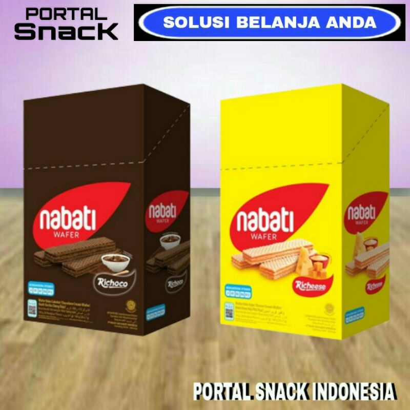 Jual NABATI WAFER Coklat Keju 1 box isi 20 x 7,5gr | Shopee Indonesia