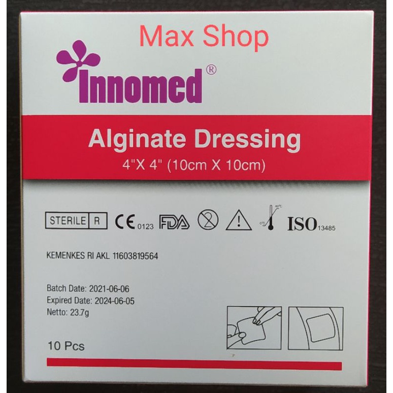 Jual Alginate Dressing Innomed 10 x 10 cm (1 box isi 10 pc) | Shopee ...