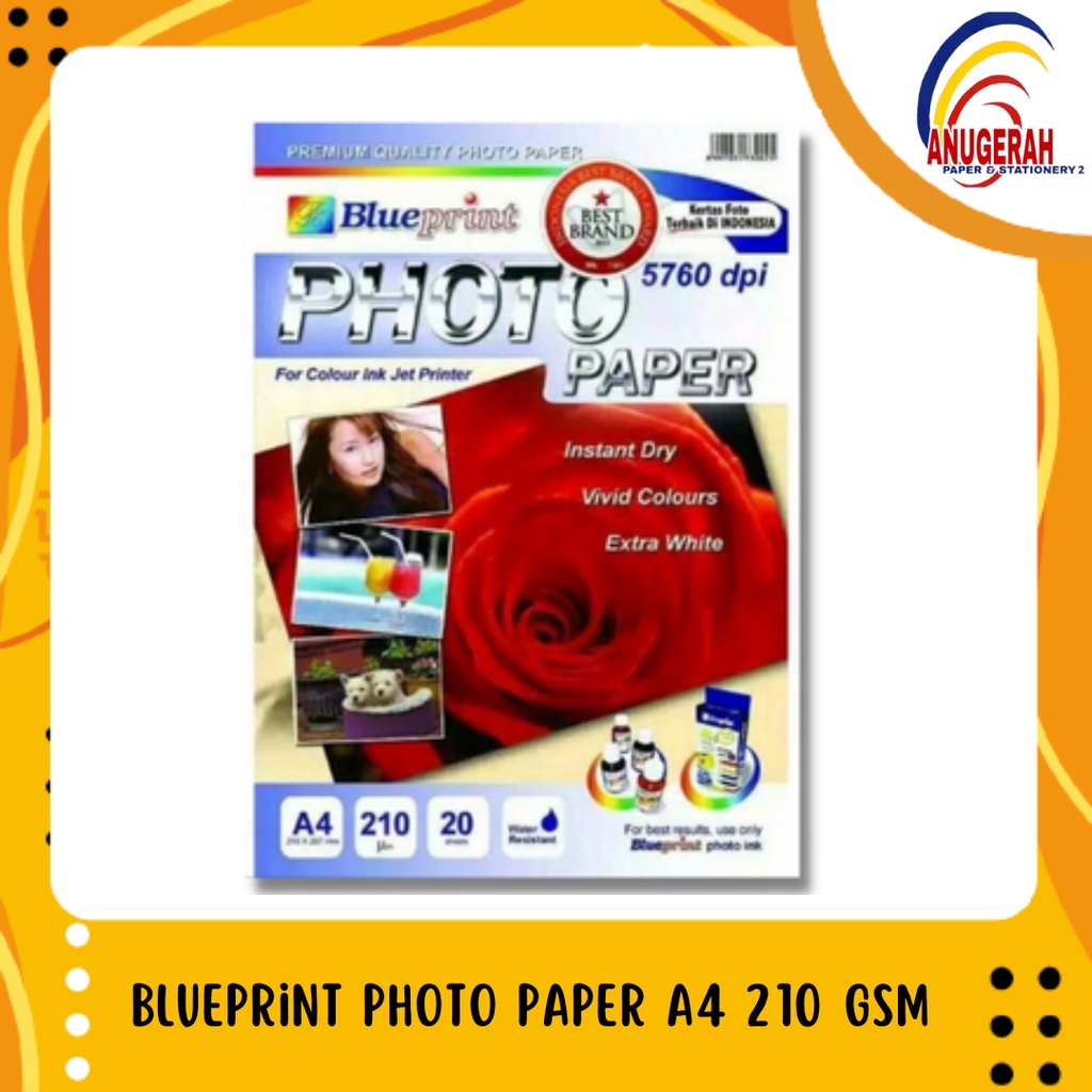 Jual Blueprint Photo Paper A4 210 gsm (PAK) | Shopee Indonesia