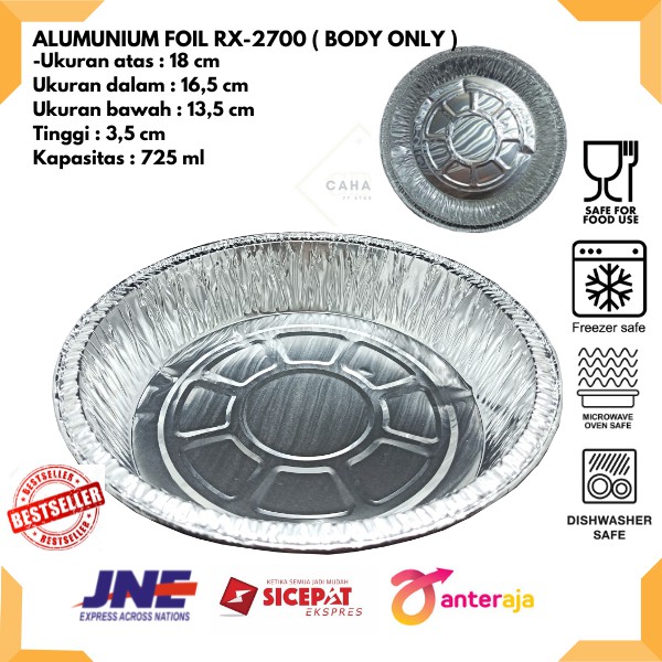 Jual ALUMUNIUM FOIL CUP RX 2700 / ALUMUNIUM FOIL TRAY / READY STOCK ...
