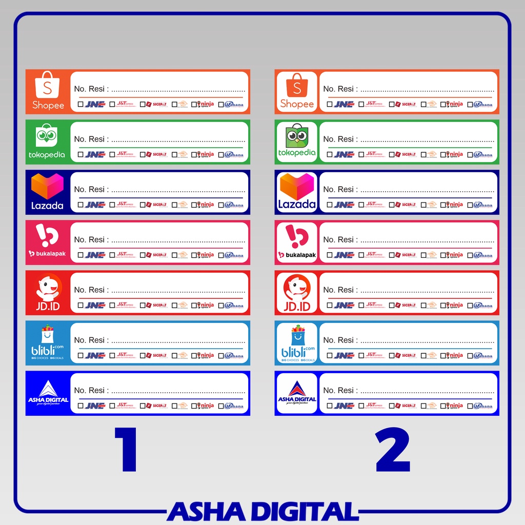 Jual Stiker Resi Label Pengiriman | Sticker Paket | Olshop | Asha ...