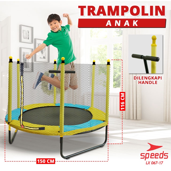 Jual SPEEDS Trampolin Anak 60inch Mainan Lompat Trampoline Jump Bermain Lompat Outdoor Anak 067 ...