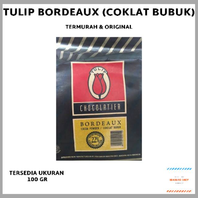 Jual Tulip Bordeaux Coklat Bubuk Tulip 100 gr Repack ORIGINAL | Shopee ...