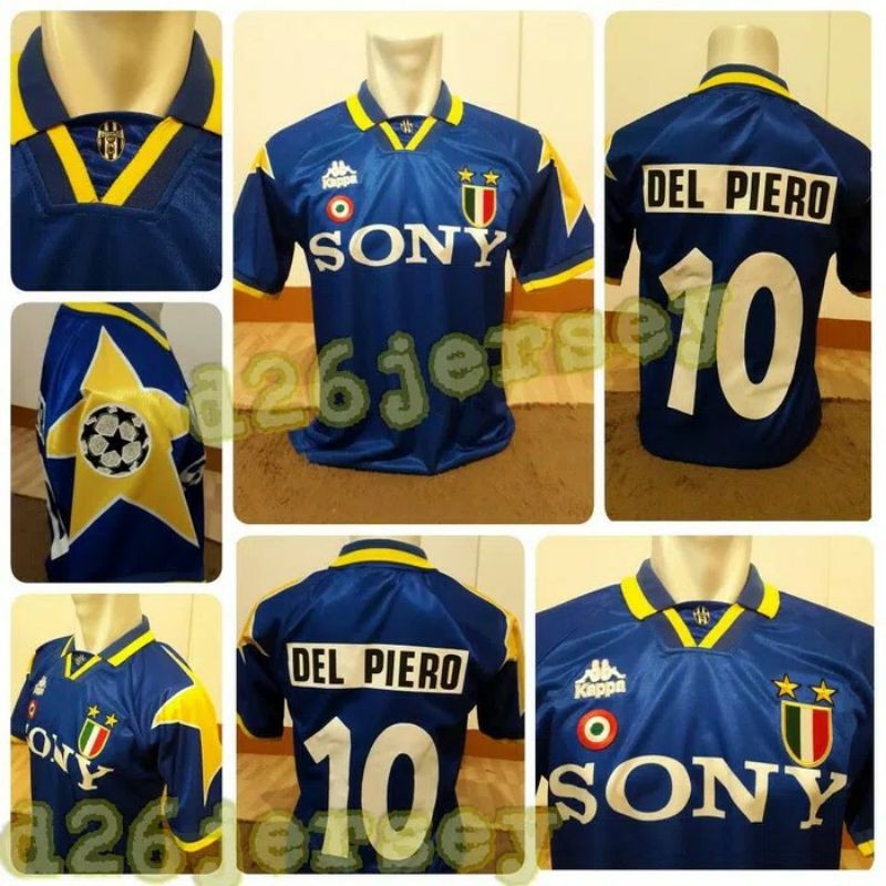 Jual Jersey RETRO Juventus Away 1996 / 1997 OFFICIAL + Cetak nama Font ...