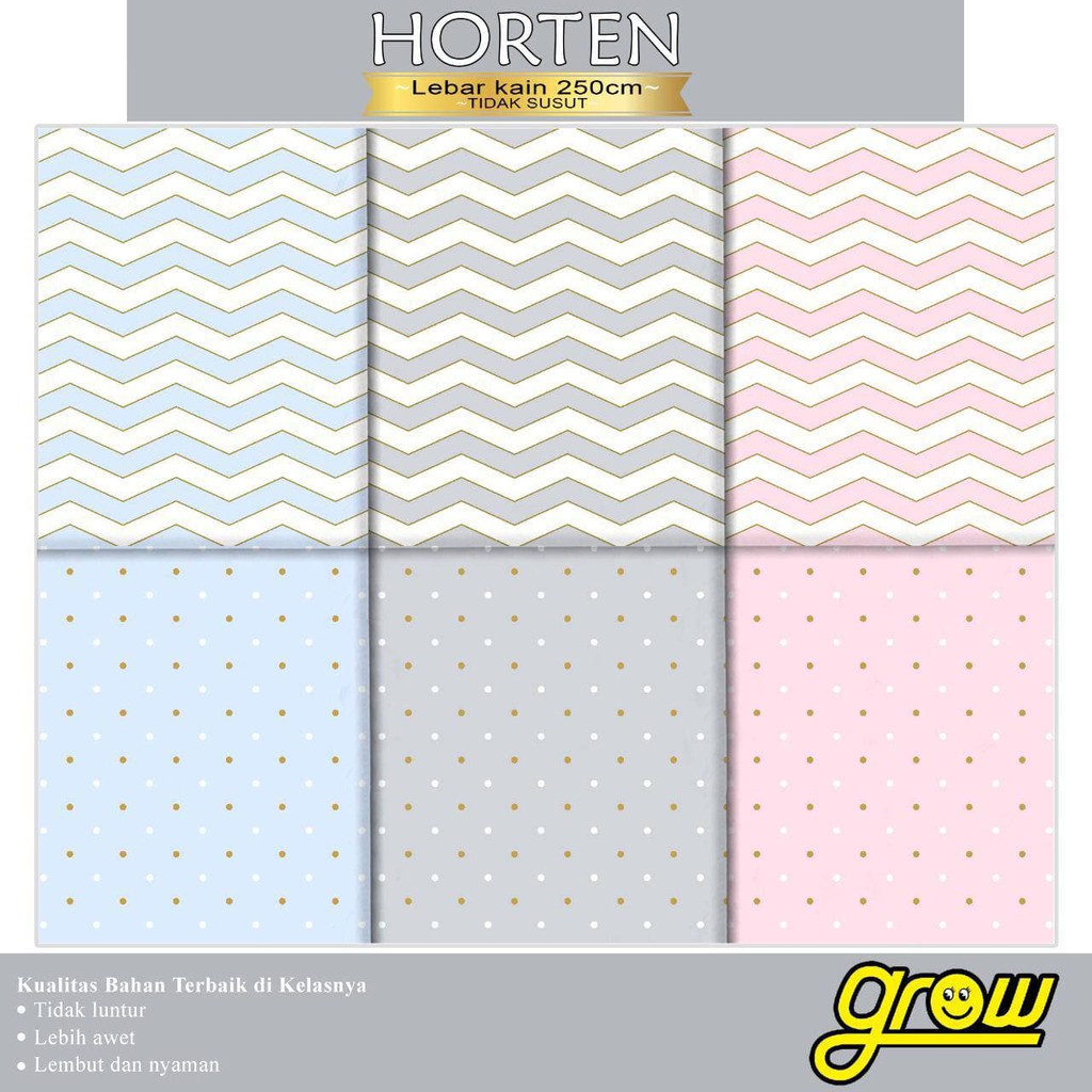 Jual KONICO kain Katun sprei Meteran Motif MINIMALIS RETRO I ZIG ZAG I DOTStar Esra Catra ELBHE ...