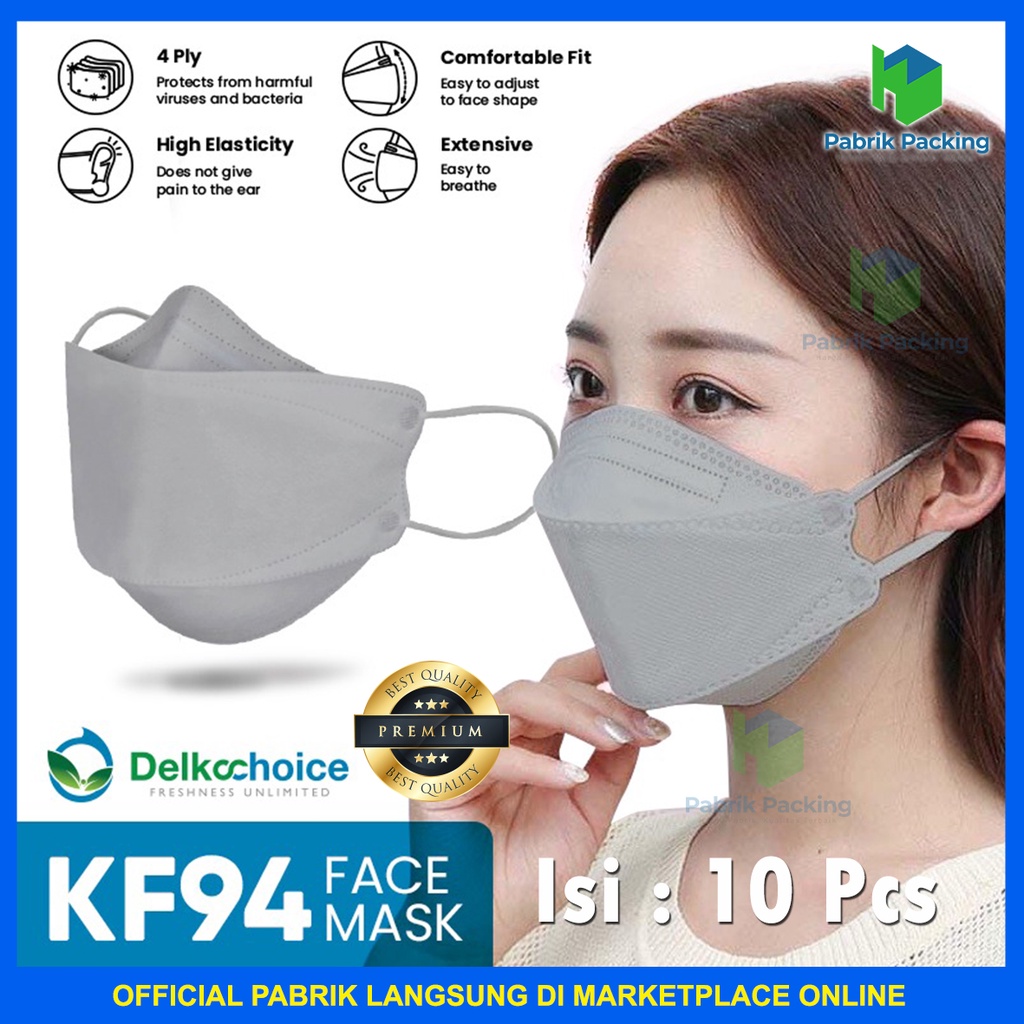 Jual MASKER KF94 4 PLY 3D PROTECTION MASKER KOREAN KF 94 LIGHT GRAY ...