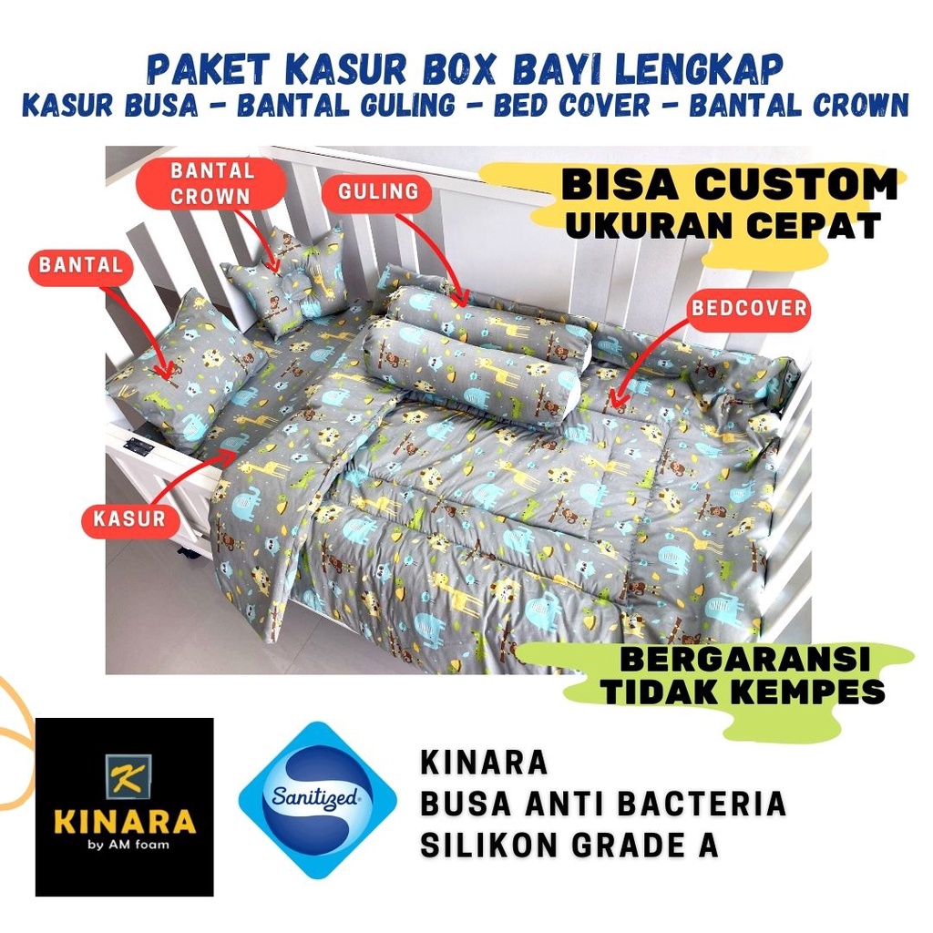 Jual Kasur Box Bayi Lengkap / Kasur Busa Anti Bacteria bukan Dakron ...