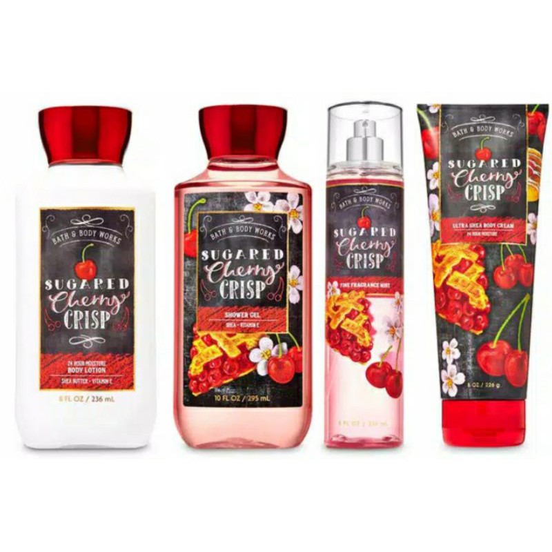 Jual BBW Bath and Body Works SUGARED CHERRY CRISP collection | Shopee ...